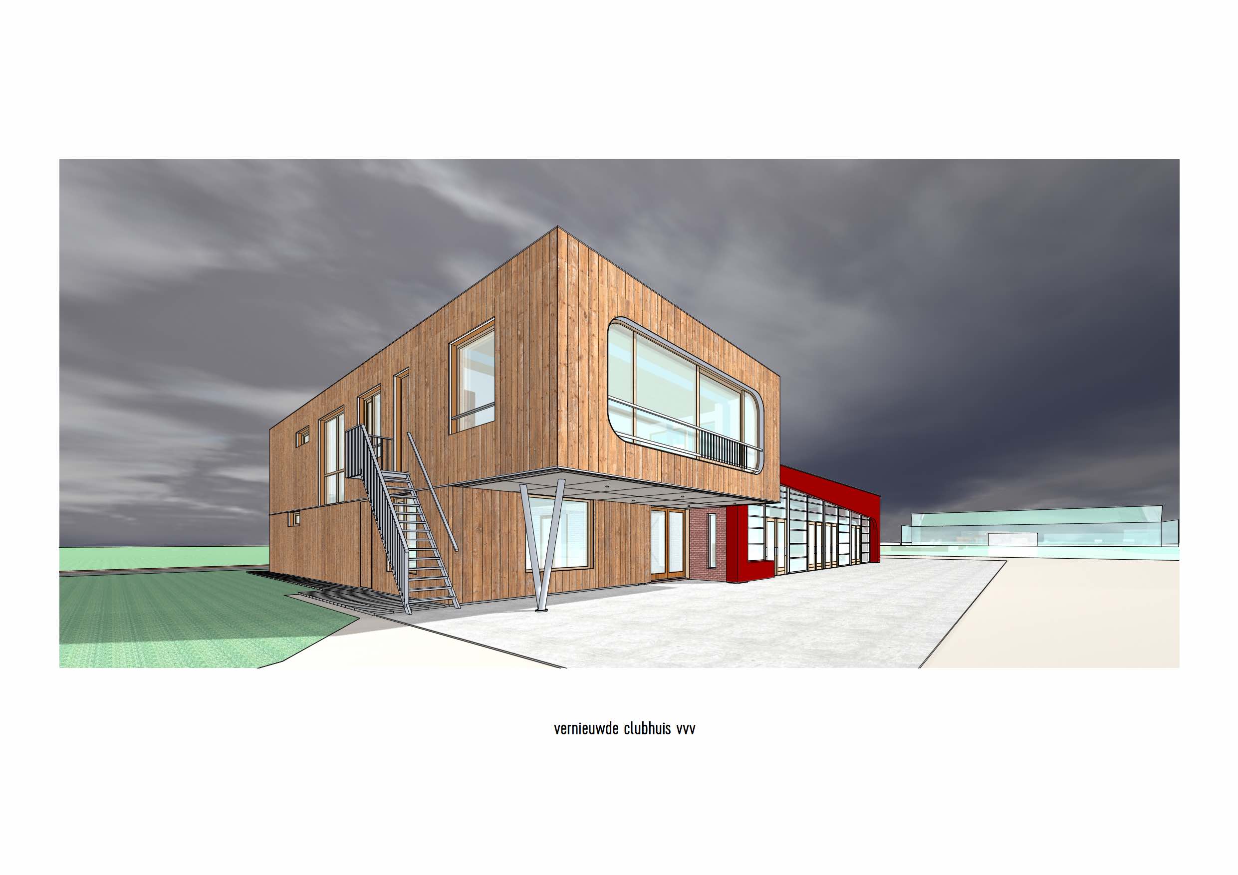Verbouwen clubhuis cricket- en hockeyclub VVV | JE ARCHITECTEN